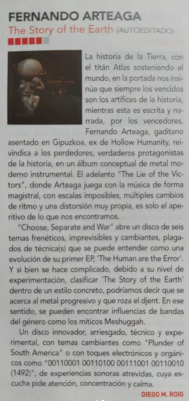 FERNANDO ARTEAGA- The Story of The Earth – Entre Besos y Raíces